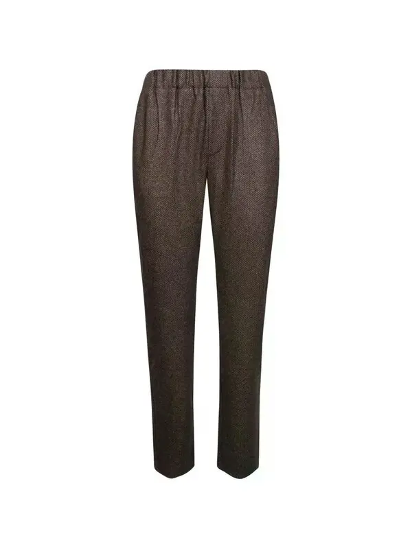 Max Mara Herringbone-jacquard Slim-fit Trousers