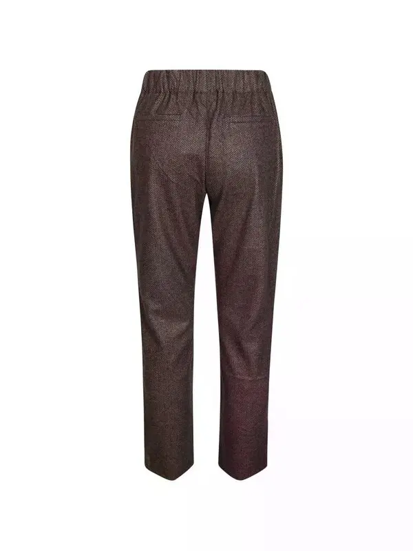 Max Mara Herringbone-jacquard Slim-fit Trousers