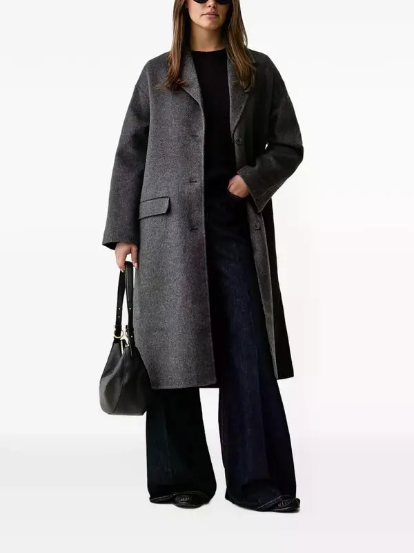 KAOS Notched-lapel Side-slit Coat - Grey