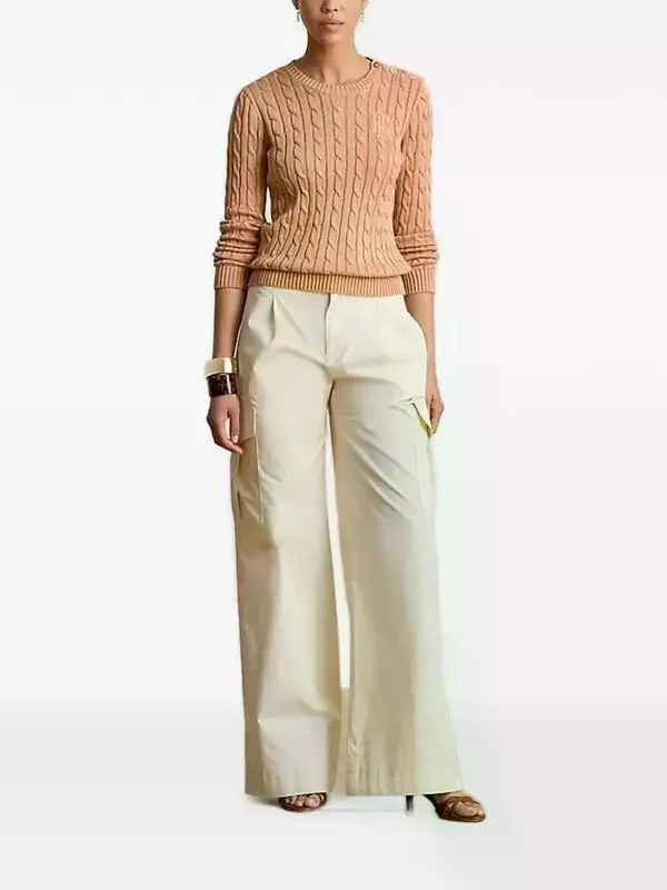 Ralph Lauren Cable-knit Button-detail Sweater - Pink