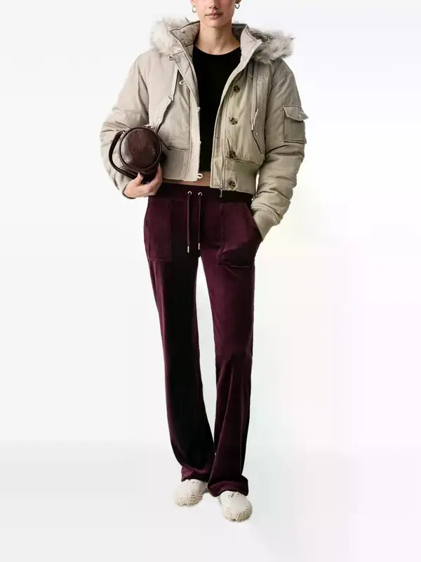 Juicy Couture Camille Faux-fur Trim Embroidered Jacket