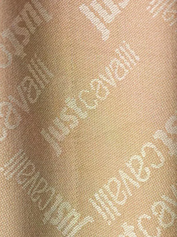 Just Cavalli Logo-jacquard Frayed Scarf