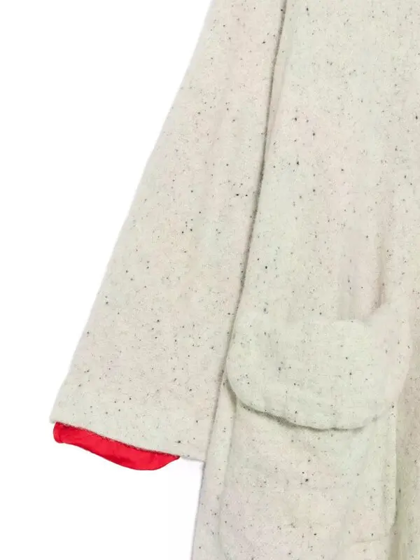 Comme Des Garçons Single-breasted Flecked Button-up Coat