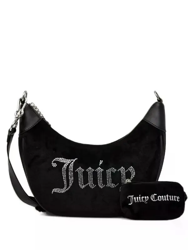 Juicy Couture Kimberly Rhinestone-logo Crescent Shoulder Bag
