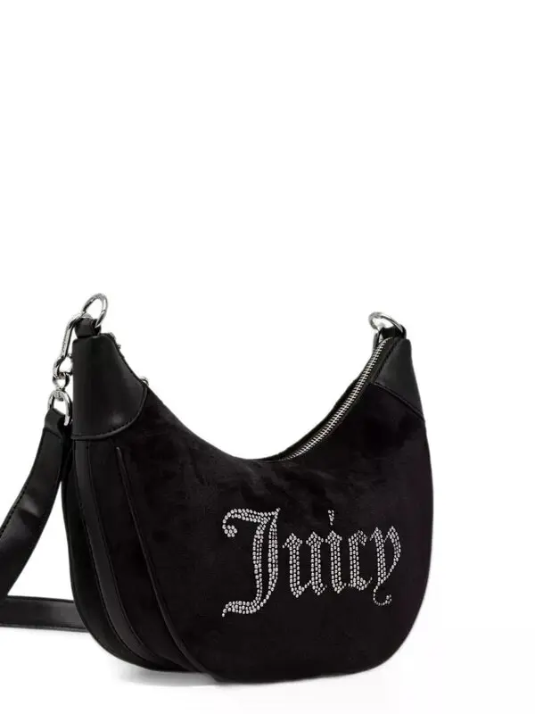 Juicy Couture Kimberly Rhinestone-logo Crescent Shoulder Bag