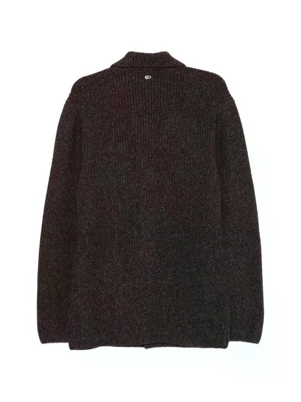 Agnona Ribbed-knit Notched-lapel Cardigan