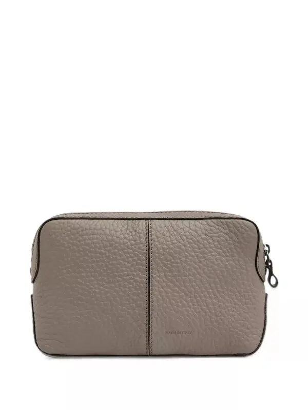 THE BRIDGE Grained Leather Pouch - Neutrals
