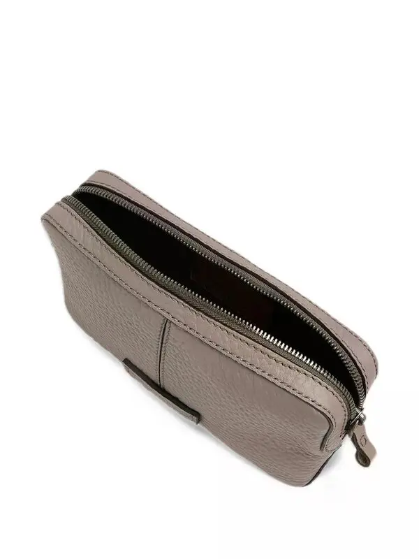 THE BRIDGE Grained Leather Pouch