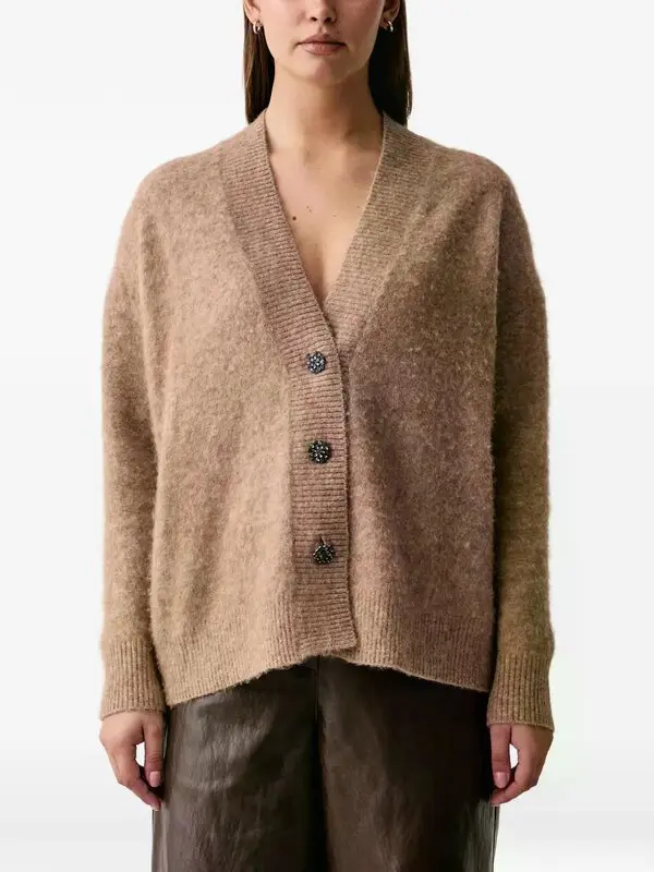 KAOS Crystal-embellished Cardigan - Neutrals