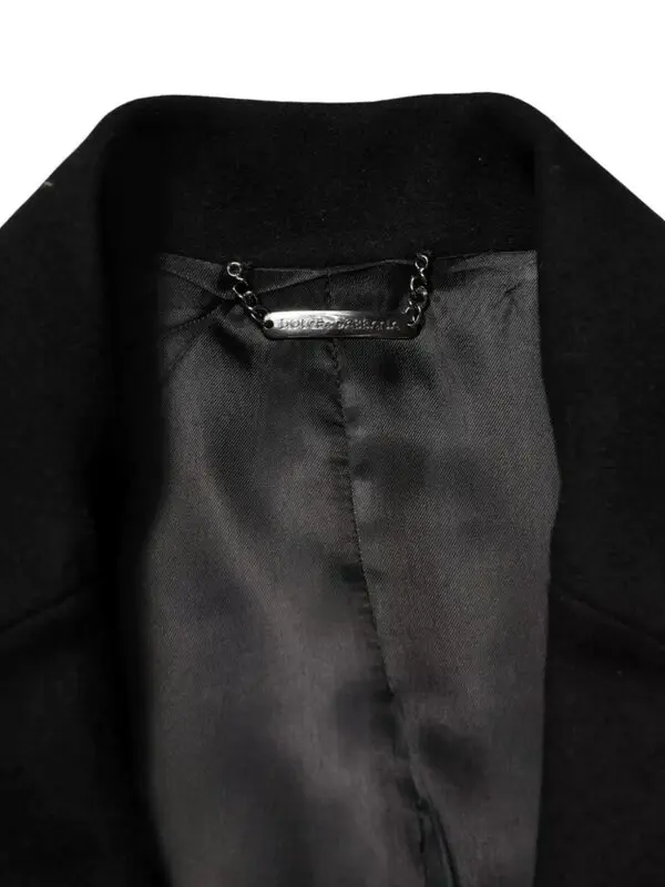 Dolce & Gabbana Heraldic-patch Single-breasted Coat