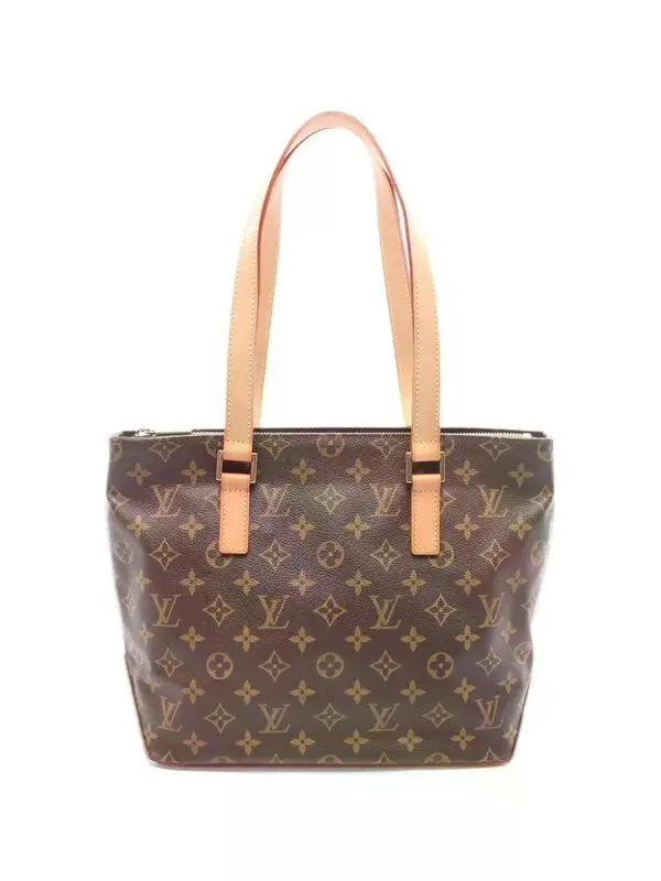 LOUIS VUITTON 2002 Cabas Piano Monogram Tote Bag - Brown