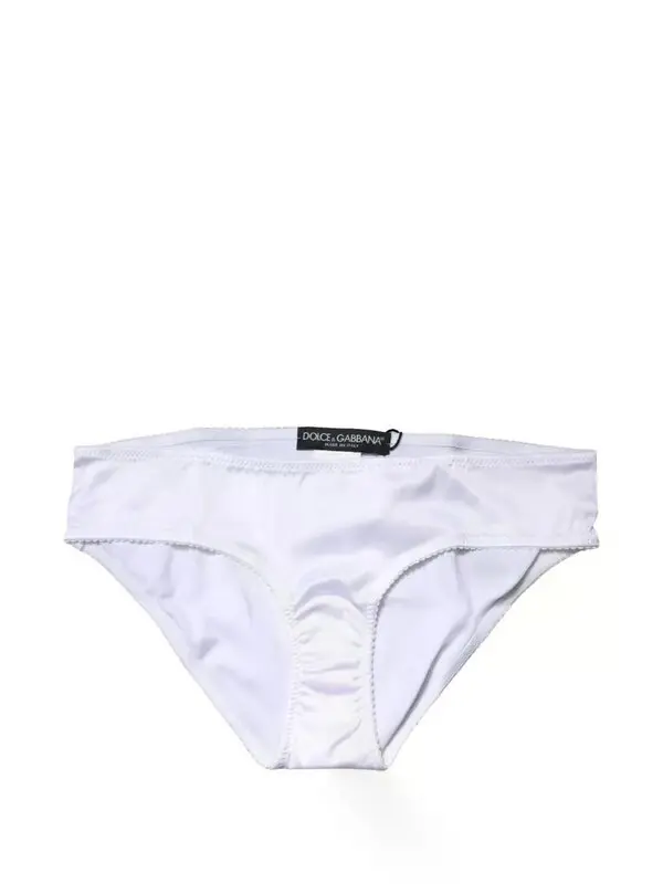 Dolce & Gabbana Silk Stretch Briefs - White