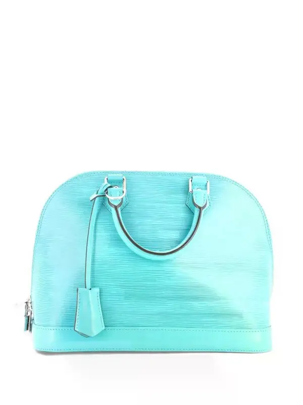 LOUIS VUITTON Alma Handbag Epi Leather Pm Satchel - Blue
