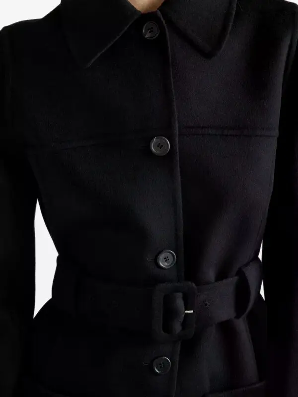 Prada Single-breasted Double-cloth Caban Jacket