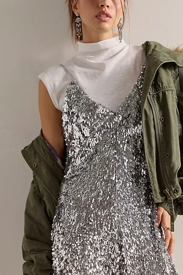 Free People Glow Crazy Midi Slip Dress