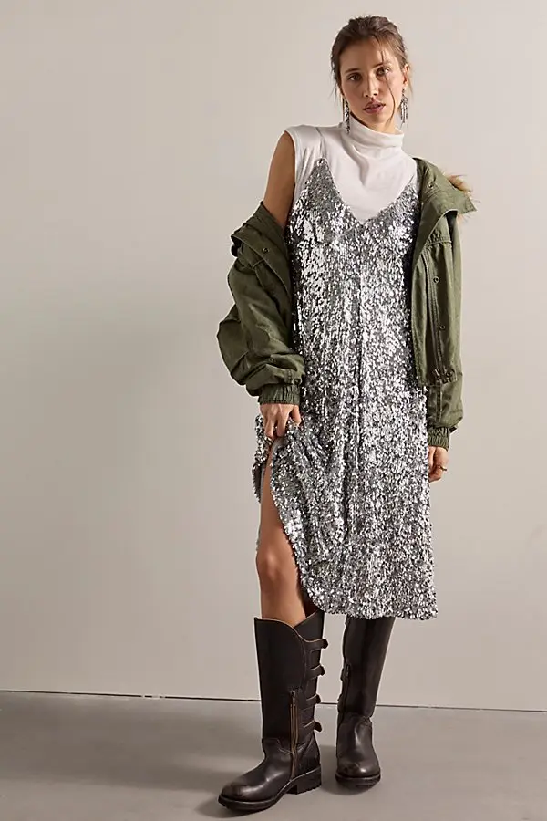 Free People Glow Crazy Midi Slip Dress