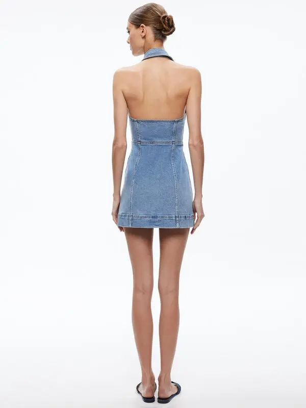 Alice + Olivia Kendall Denim Mini Dress