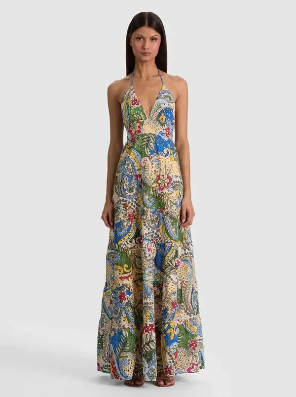 Alice + Olivia Karolina Tiered Maxi Dress
