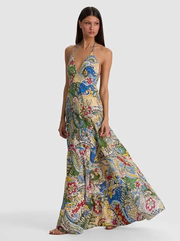 Alice + Olivia Karolina Tiered Maxi Dress