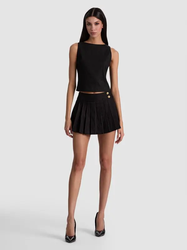 Alice + Olivia Noah Pleated Mini Skort