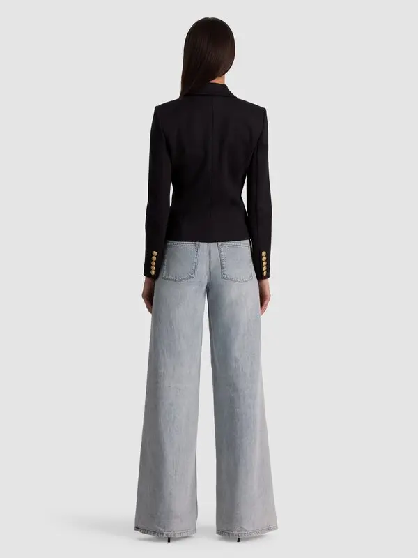 Alice + Olivia Sable Double Breasted Cropped Blazer
