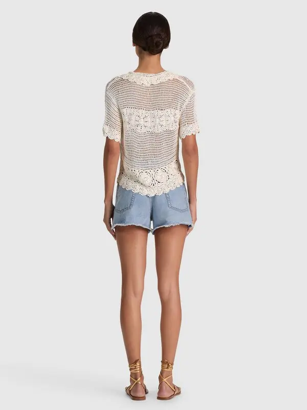 Alice + Olivia Randall Crochet Cardigan