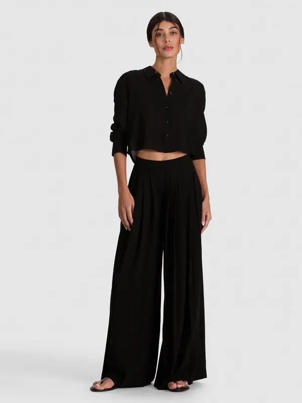 Alice + Olivia Jenna Pleated Wide Leg Pant