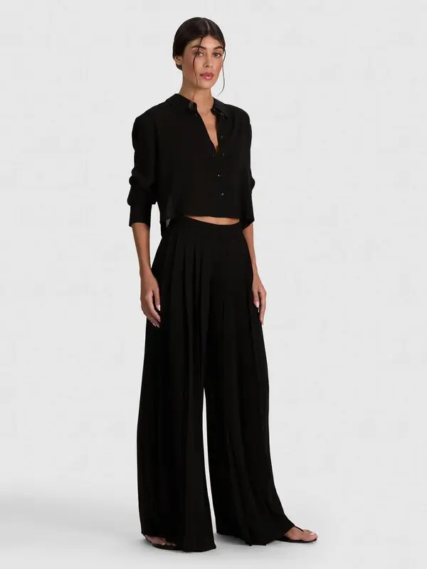 Alice + Olivia Jenna Pleated Wide Leg Pant