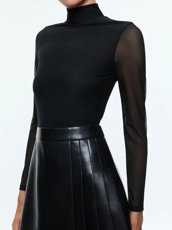 Alice + Olivia Chara Vegan Mini Dress