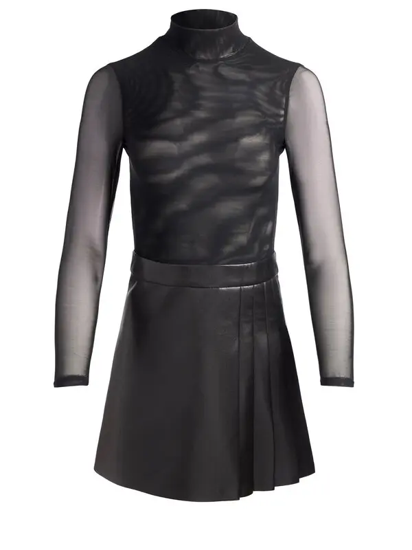 Alice + Olivia Chara Vegan Mini Dress