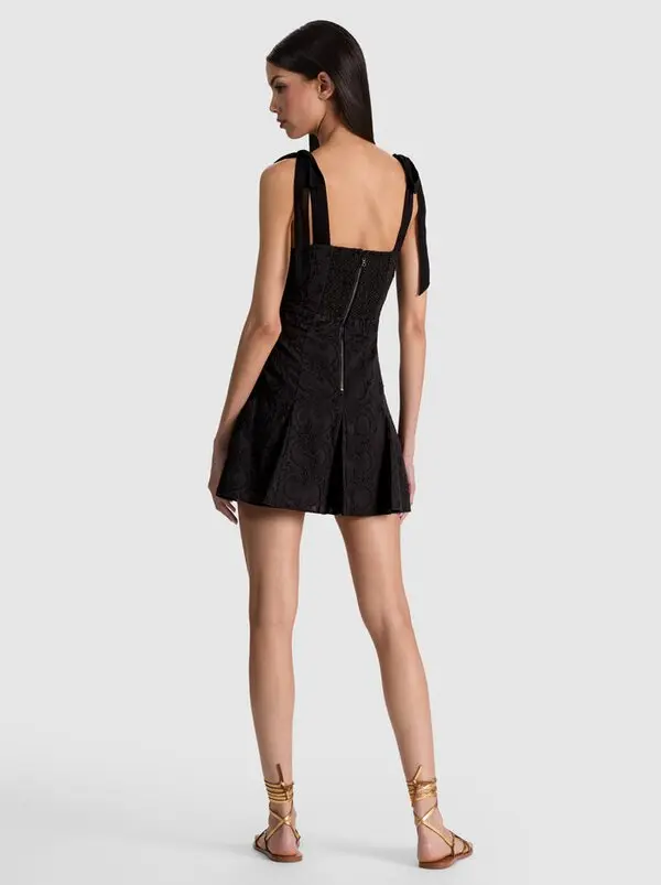 Alice + Olivia Ambrie Embroidered Mini Dress