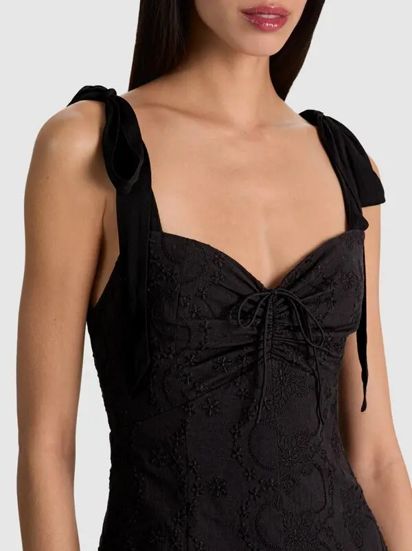 Alice + Olivia Ambrie Embroidered Mini Dress