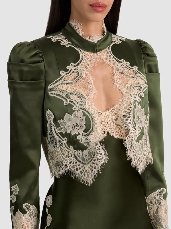 Alice + Olivia Thomasina Lace Cropped Jacket