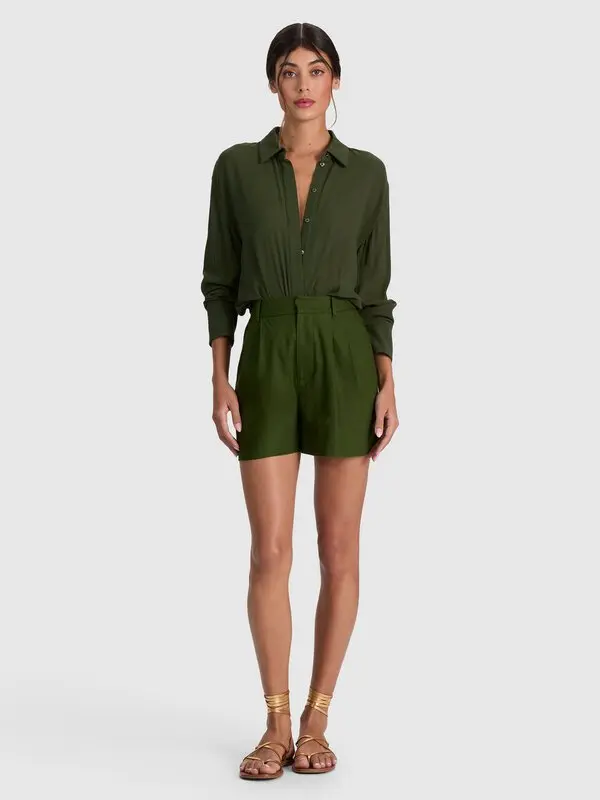 Alice + Olivia Conry Pleated Short