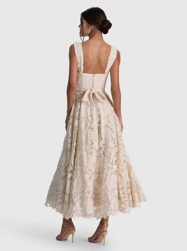 Alice + Olivia Esma Flared Midi Dress