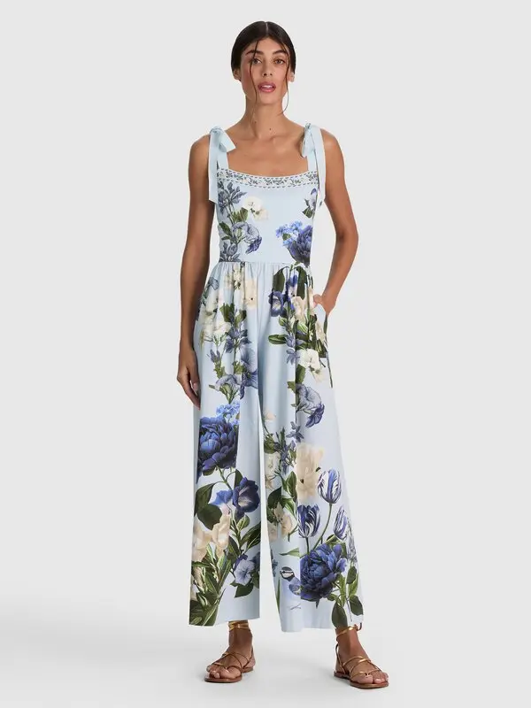 Alice + Olivia Rosalee Wide Leg Jumpsuit - Fly Away