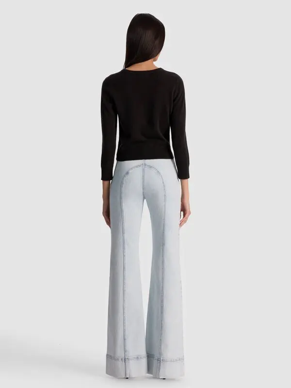 Alice + Olivia Carolann Cashmere Shrunken Pullover