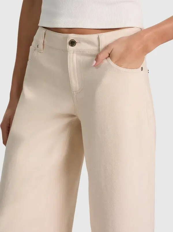 Alice + Olivia Clayton Lr Roll Cuff Relaxed Cropped Jean