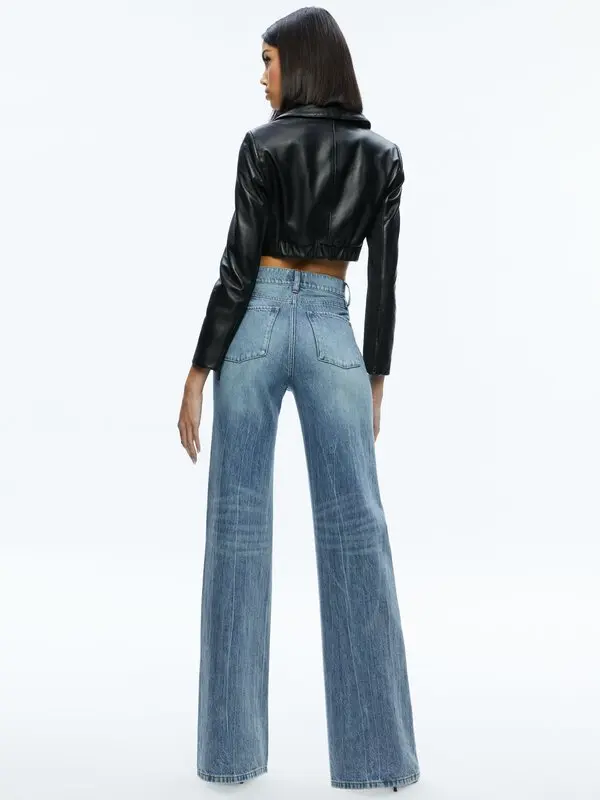 Alice + Olivia Yardley Leather Jacket