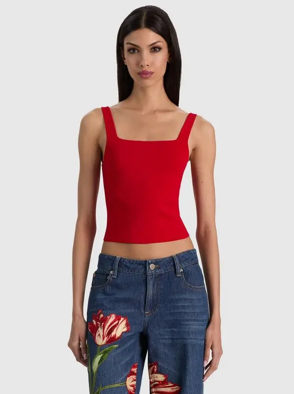 Alice + Olivia Devin Side Panel Tank