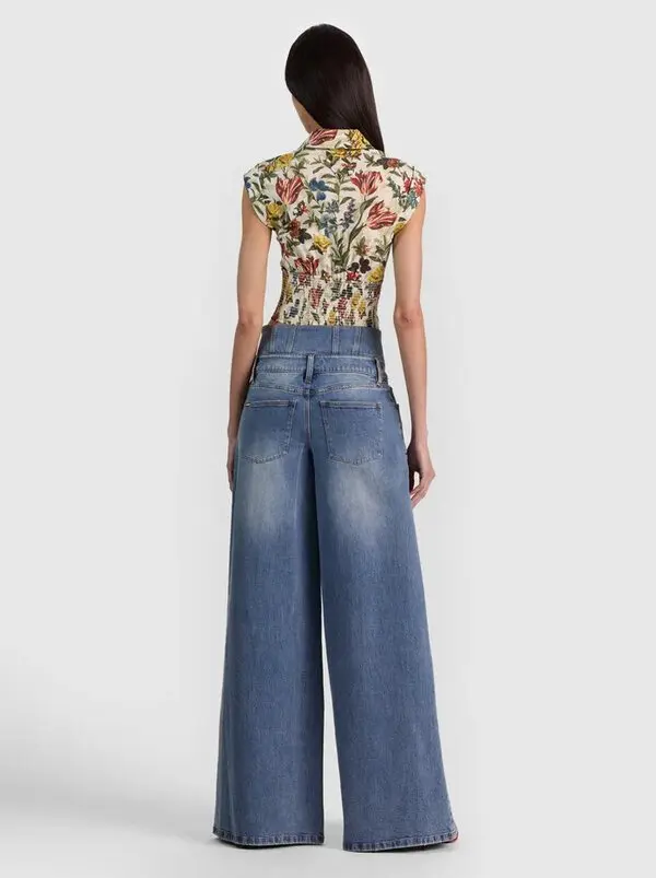 Alice + Olivia Kim Corset Button Down