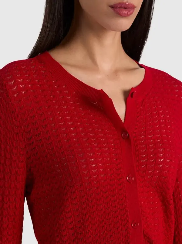 Alice + Olivia Carson Pointelle Cardigan