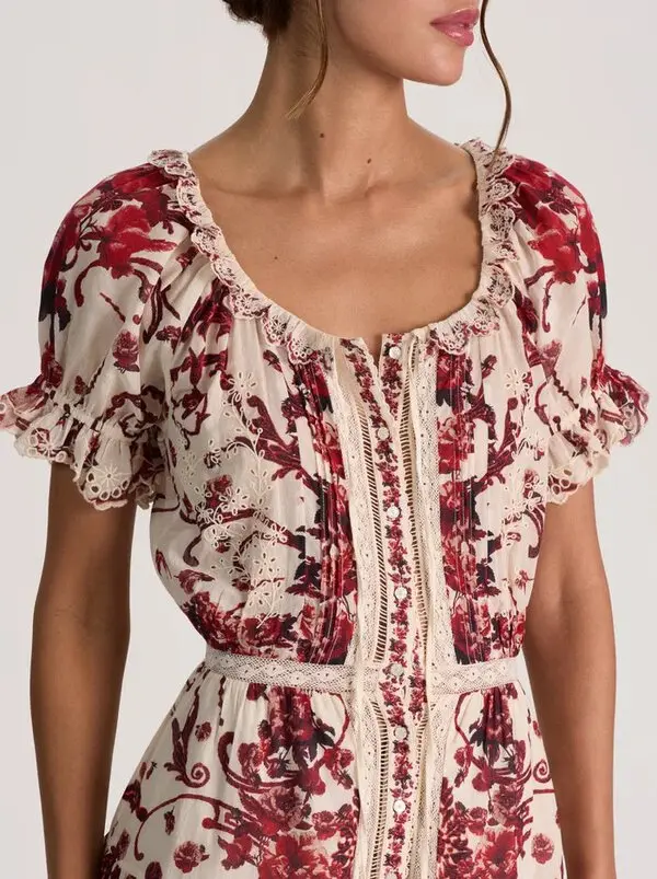 Alice + Olivia Mclaine Puff Sleeve Mini Dress