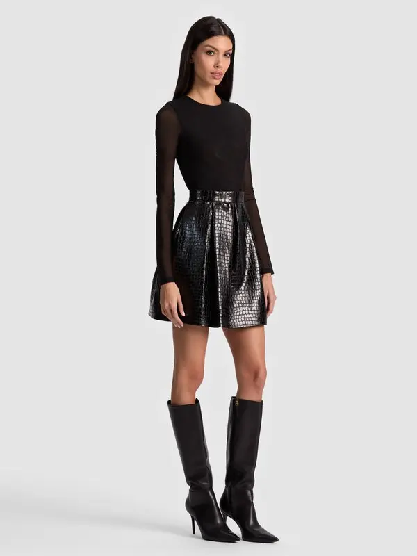 Alice + Olivia Chara Vegan Mini Dress