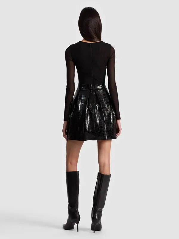 Alice + Olivia Chara Vegan Mini Dress
