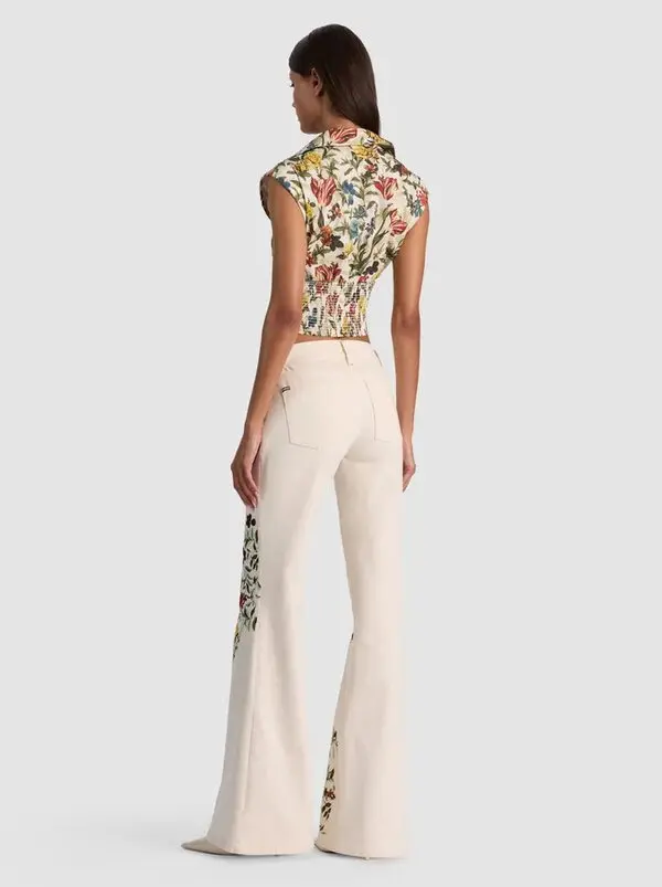 Alice + Olivia Emryn Embroidered Jean