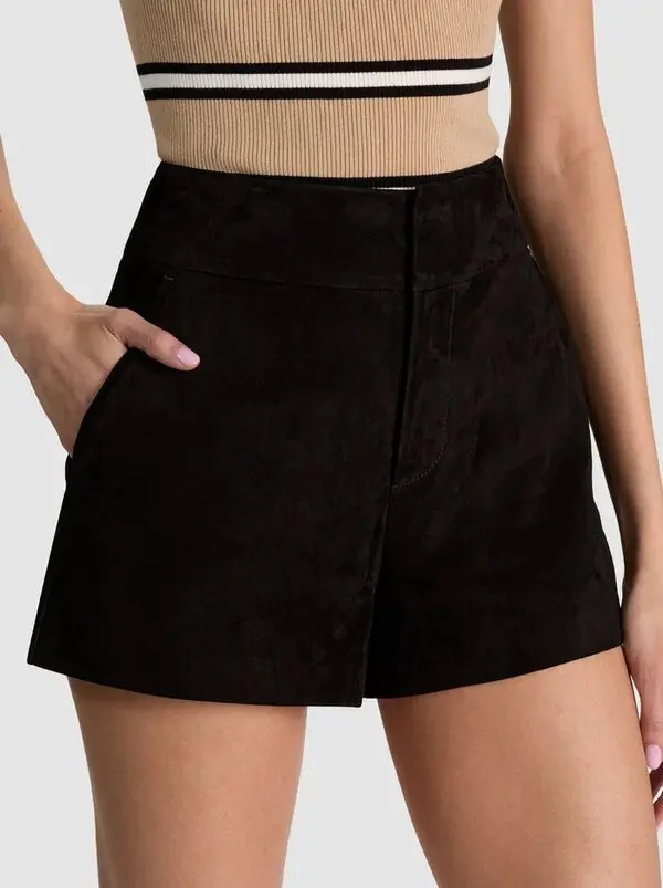 Alice + Olivia Cady Suede Short