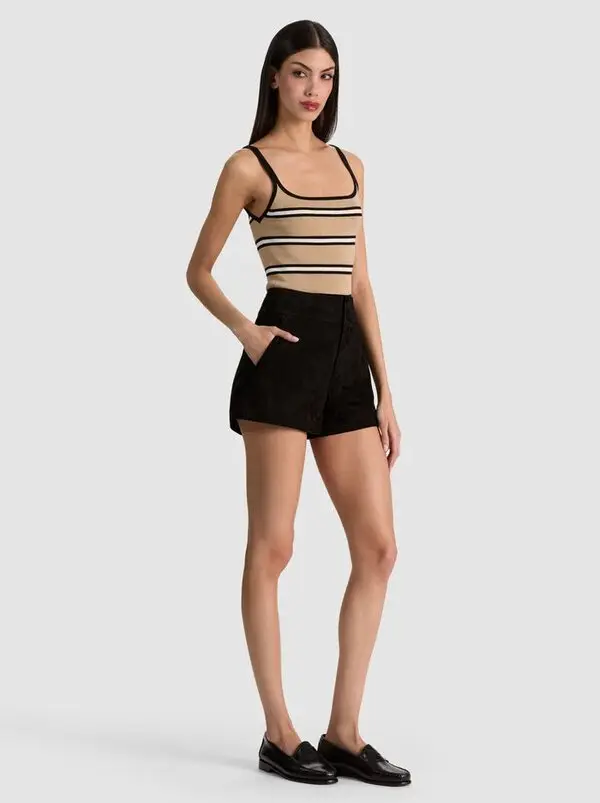 Alice + Olivia Cady Suede Short