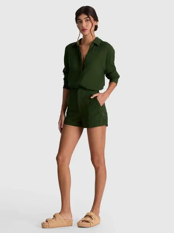 Alice + Olivia Cady Suede Short
