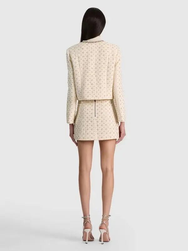 Alice + Olivia Rubi Embellished Mini Skirt